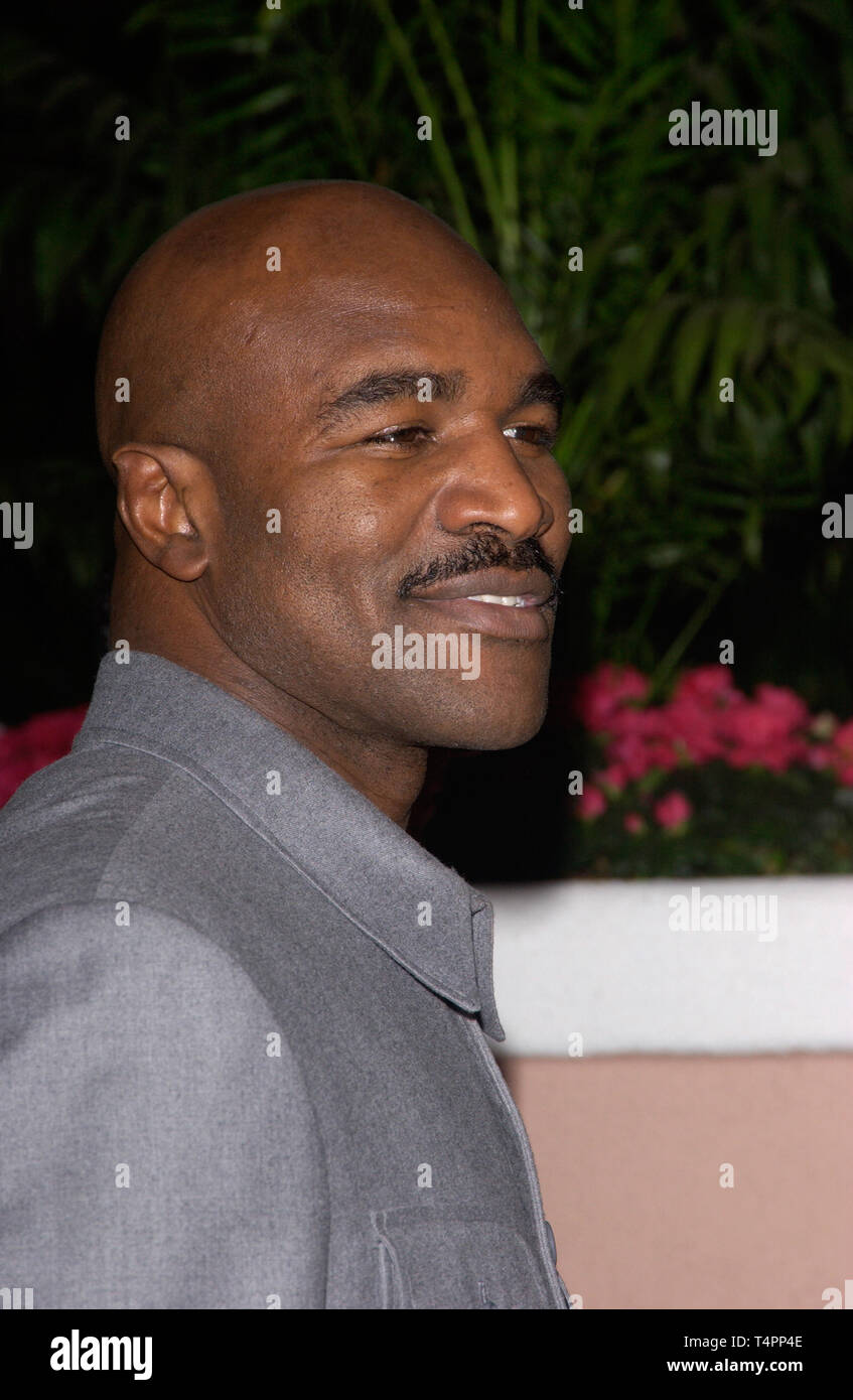 LOS ANGELES, CA. February 12, 2005: Boxer EVANDER HOLYFIELD at record ...