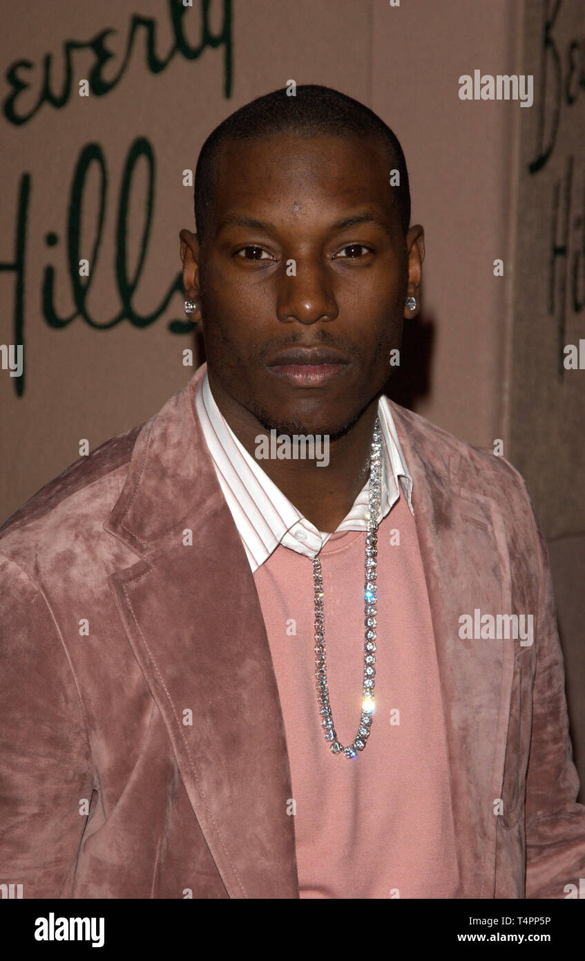 LOS ANGELES, CA. February 12, 2005: Singer TYRESE at record mogul Clive ...