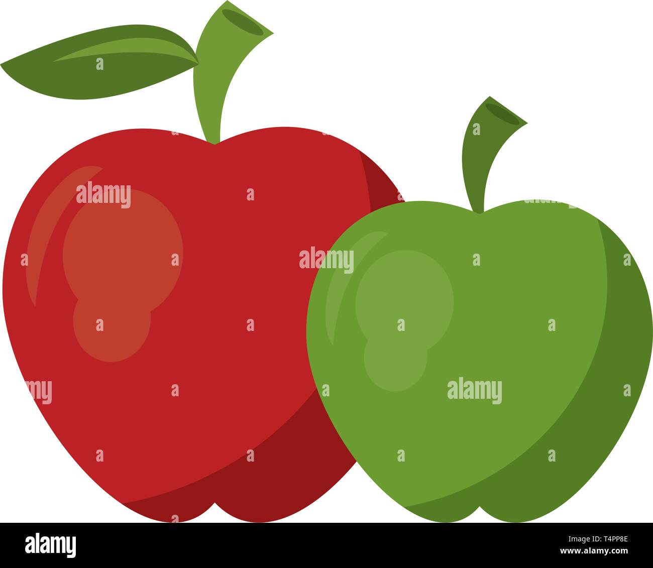 Apples red and green fruits Stock Vector Image & Art - Alamy