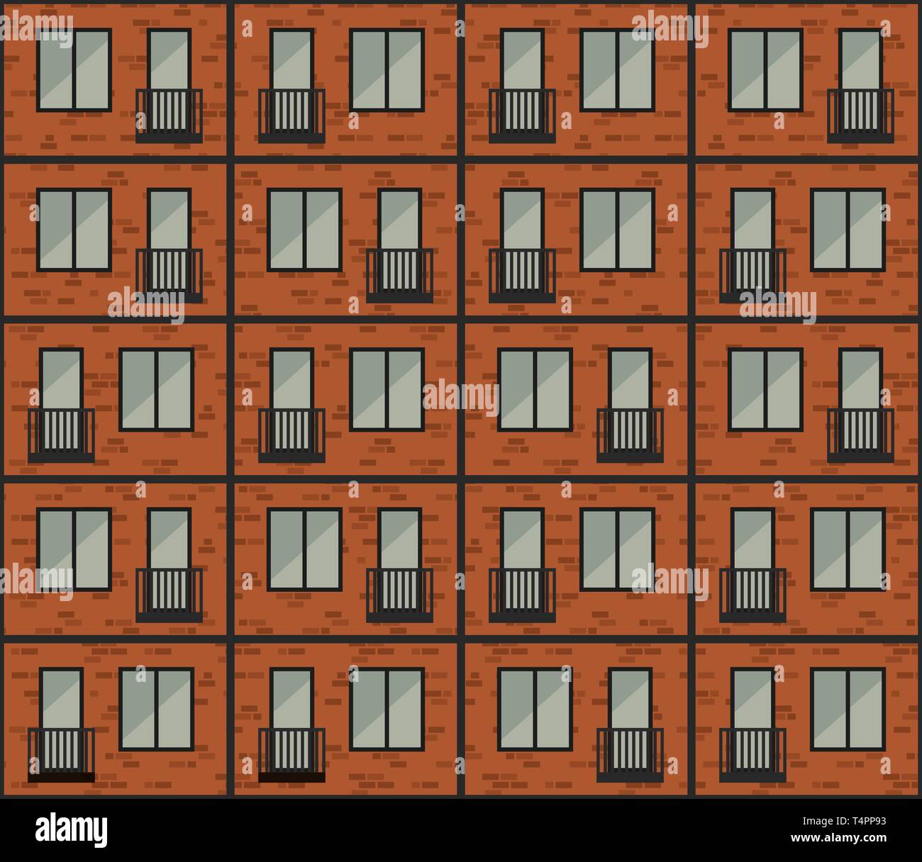 Brick building english Stock Vector Images - Alamy