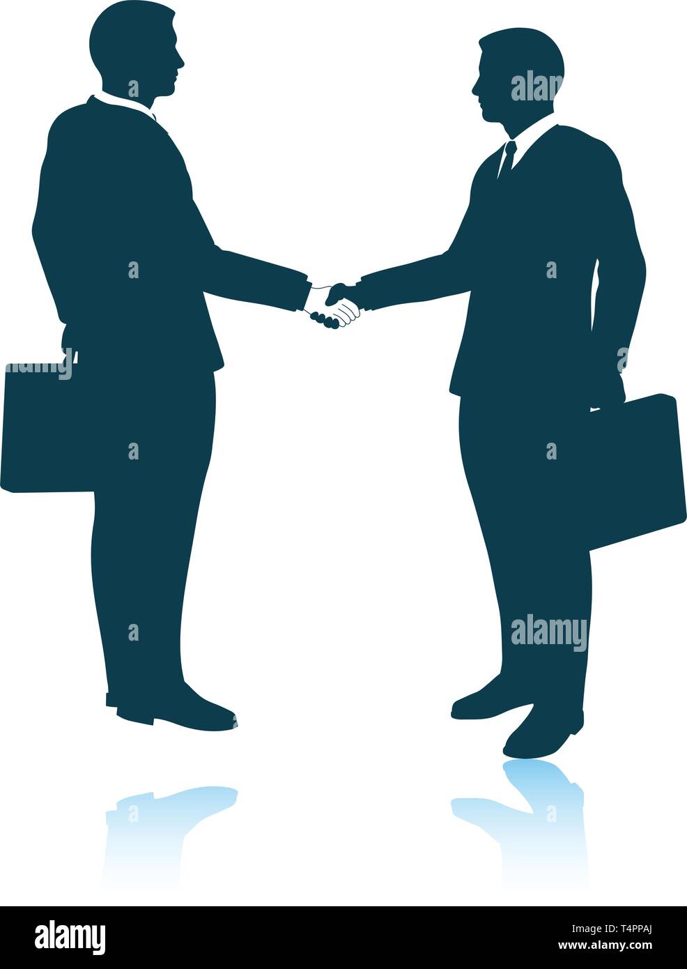 Meeting businessmen icon. Shadow reflection design. Vector illustration ...