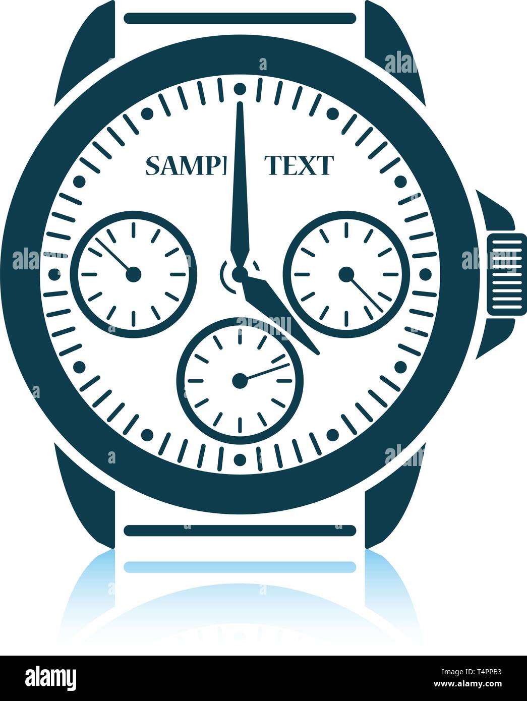 Watches icon. Shadow reflection design. Vector illustration Stock ...