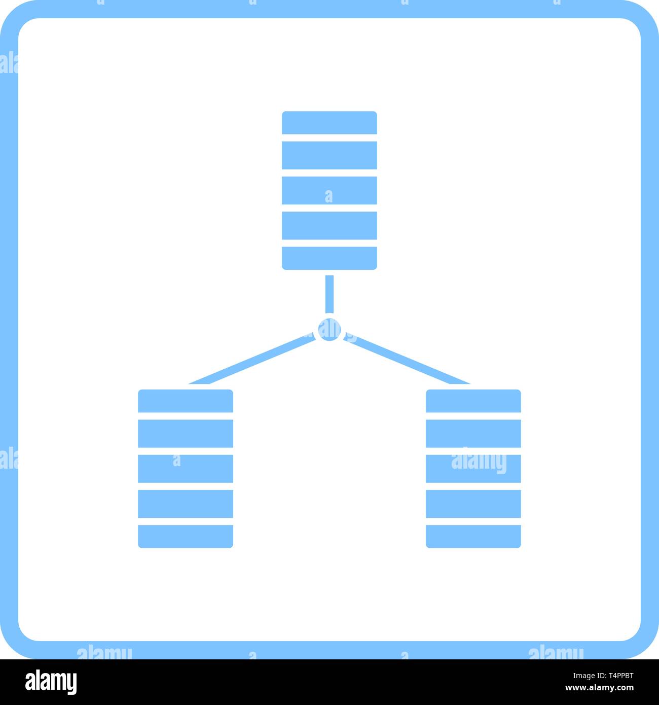 Database Icon. Blue Frame Design. Vector Illustration Stock Vector ...