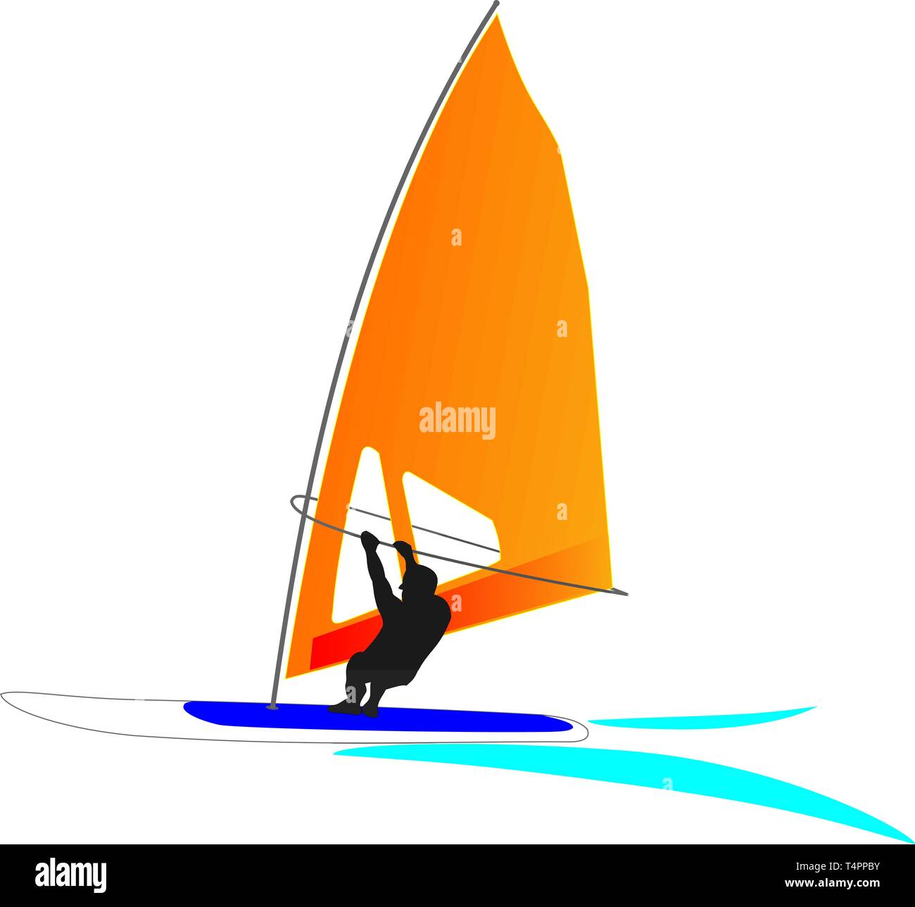 Windsurfer vectors hi-res stock photography and images - Alamy