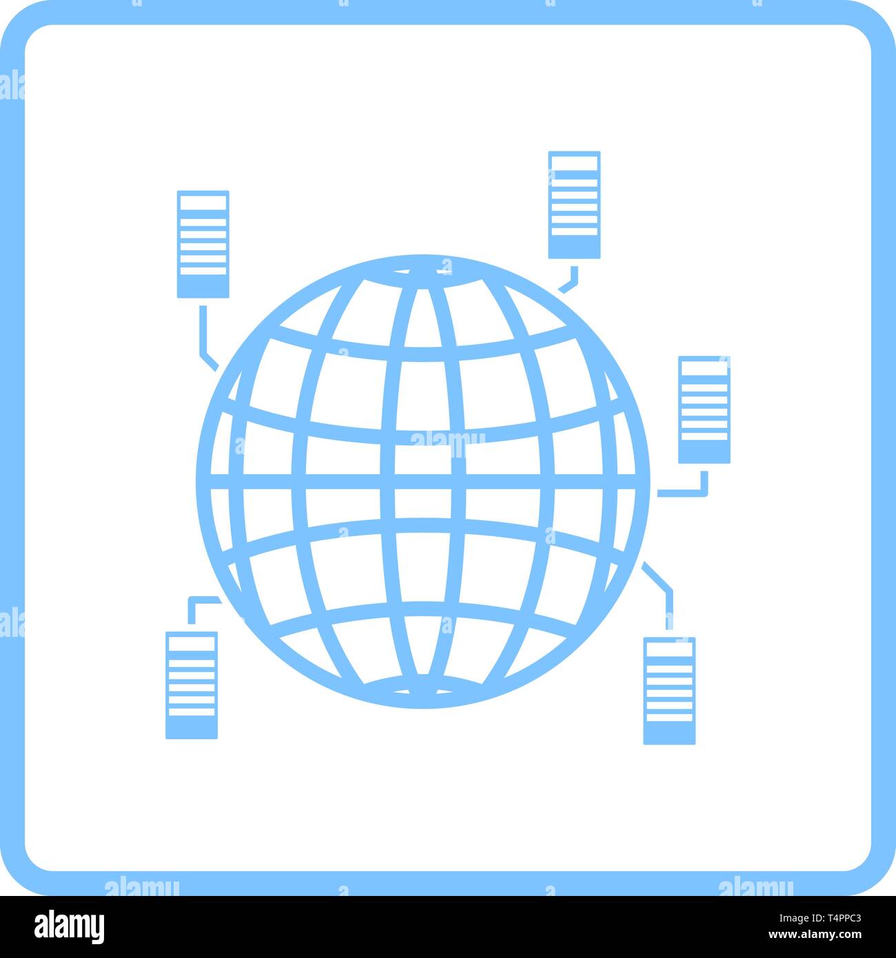 Big Data Icon. Blue Frame Design. Vector Illustration Stock Vector ...