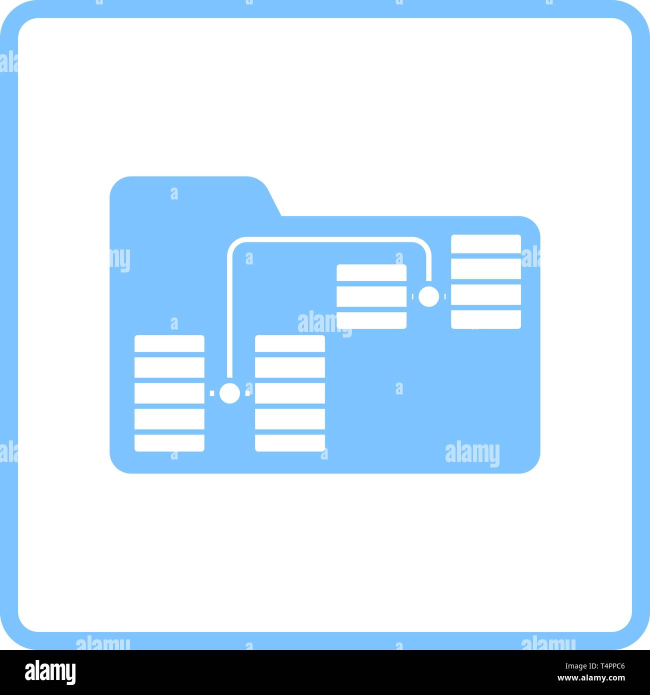 Folder Network Icon. Blue Frame Design. Vector Illustration Stock Vector Image & Art - Alamy