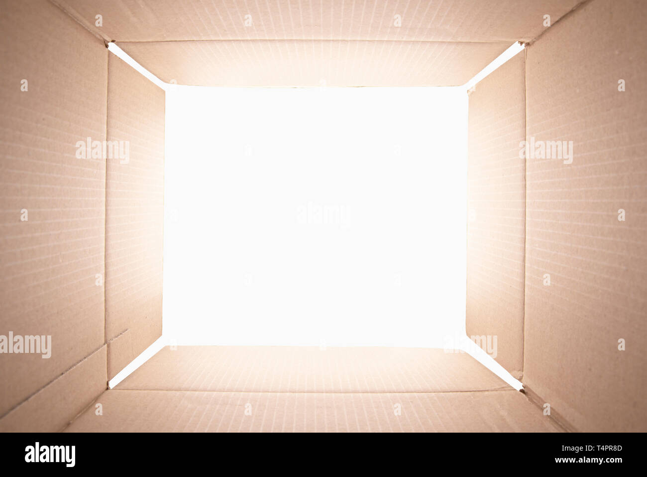 View from inside of a cardboard box Stock Photo - Alamy