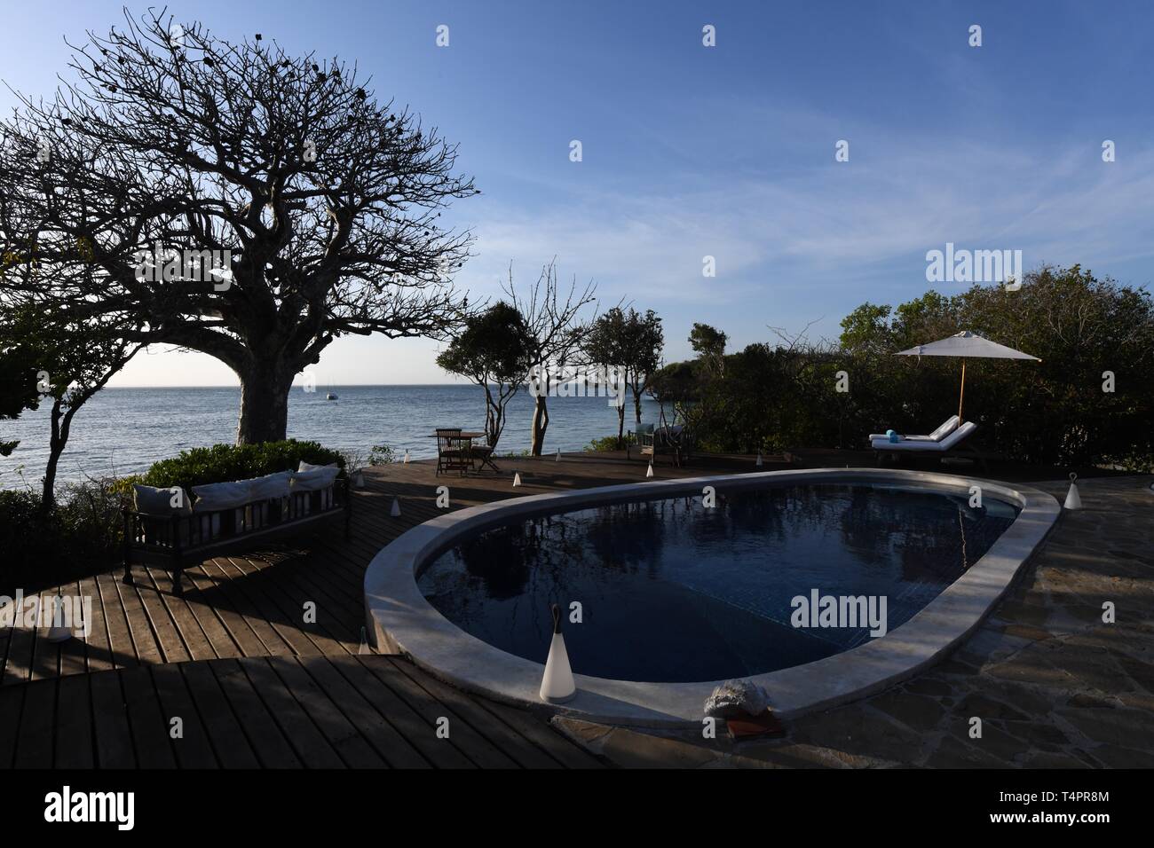 The swimming pool at Azura Quilalea Private Island, Quirimbas ...