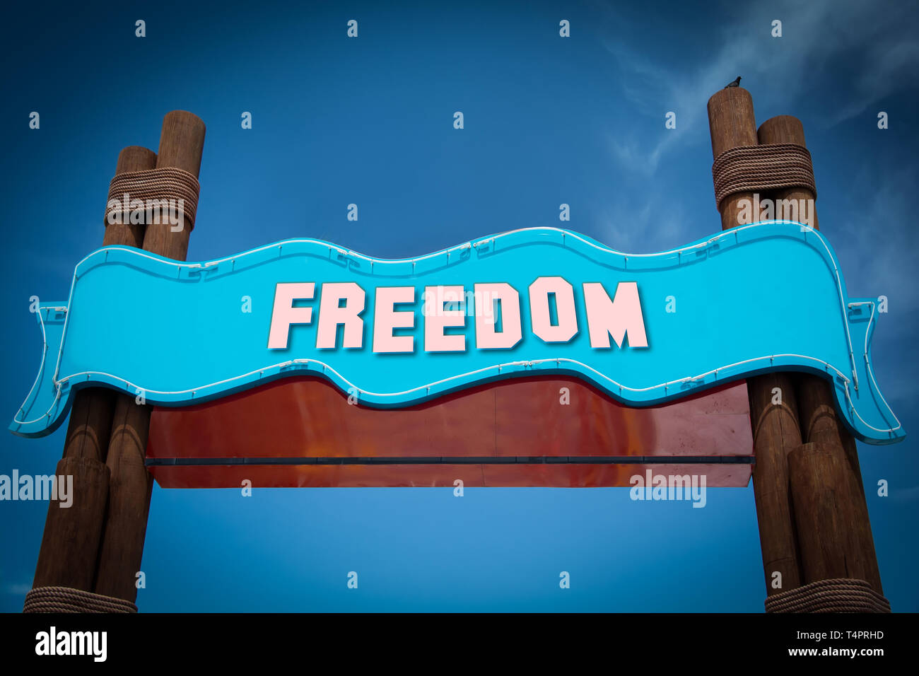 Street Sign to Freedom Stock Photo - Alamy