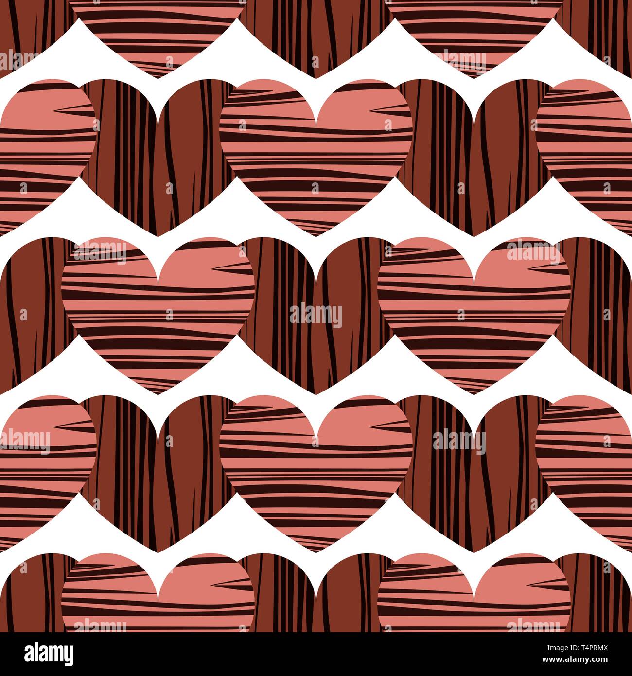 Seamless pattern background with pink and maroon hearts. Valentines day ...