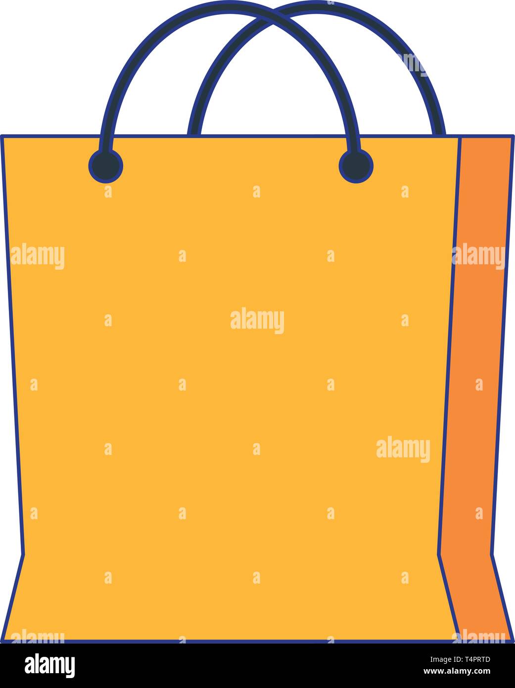 Shopping bag symbol isolated blue lines Stock Vector Image & Art - Alamy