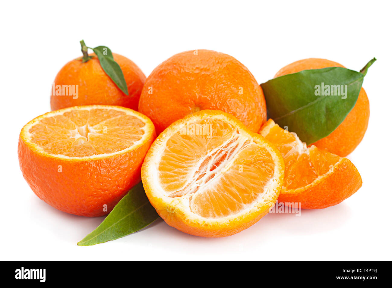 Clementine citrus fruit closeup isolated on white Stock Photo - Alamy