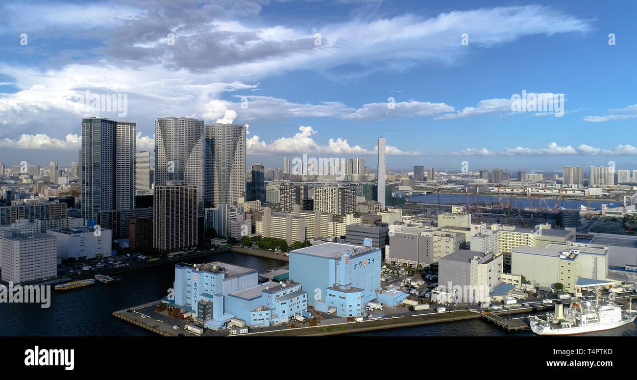 tokyo bay in aerial view Stock Photo - Alamy