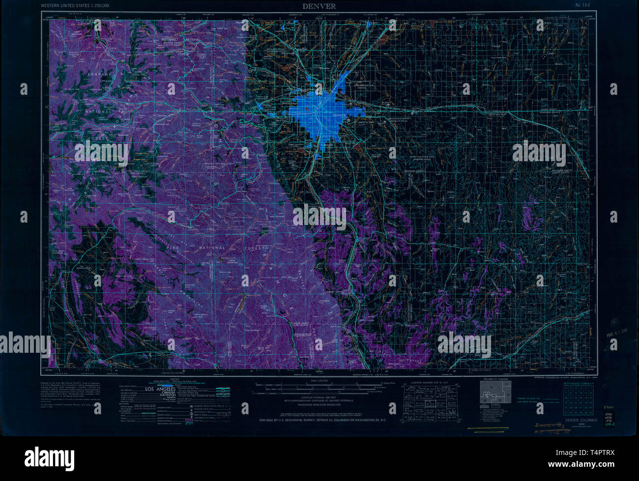 Denver map historical hi-res stock photography and images - Alamy