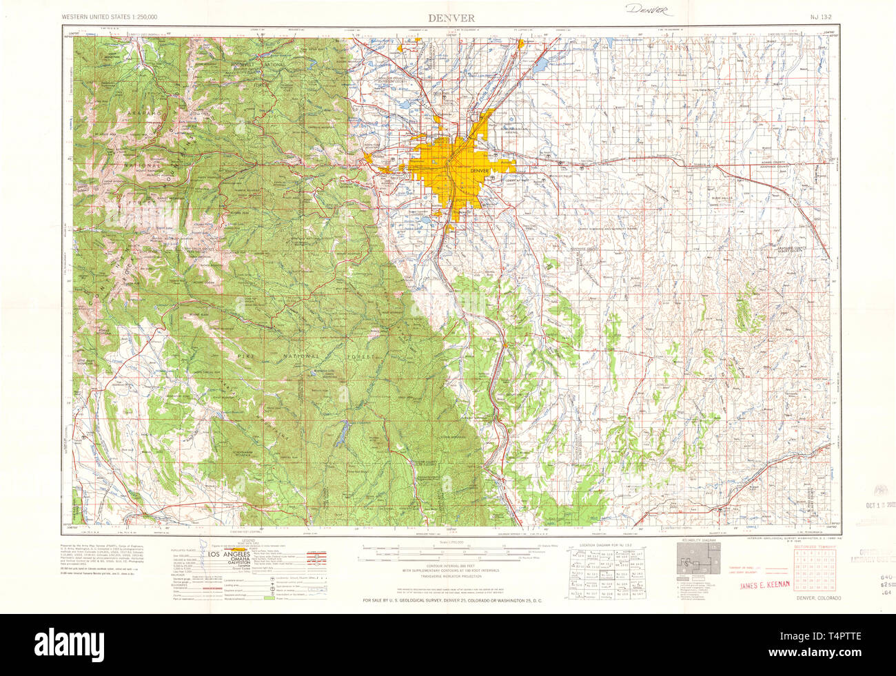 Denver map historical hi-res stock photography and images - Alamy