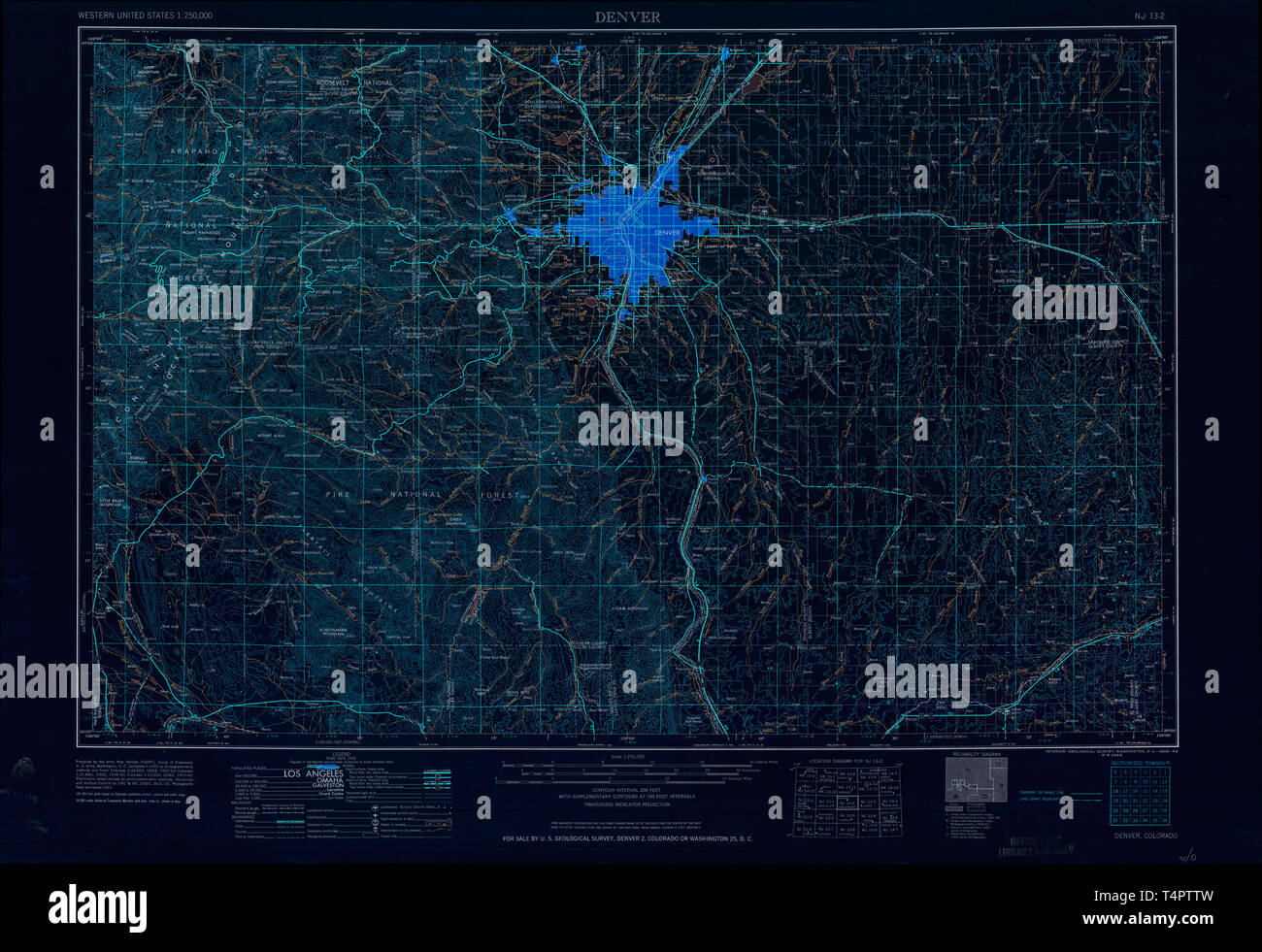 Denver map historical hi-res stock photography and images - Alamy