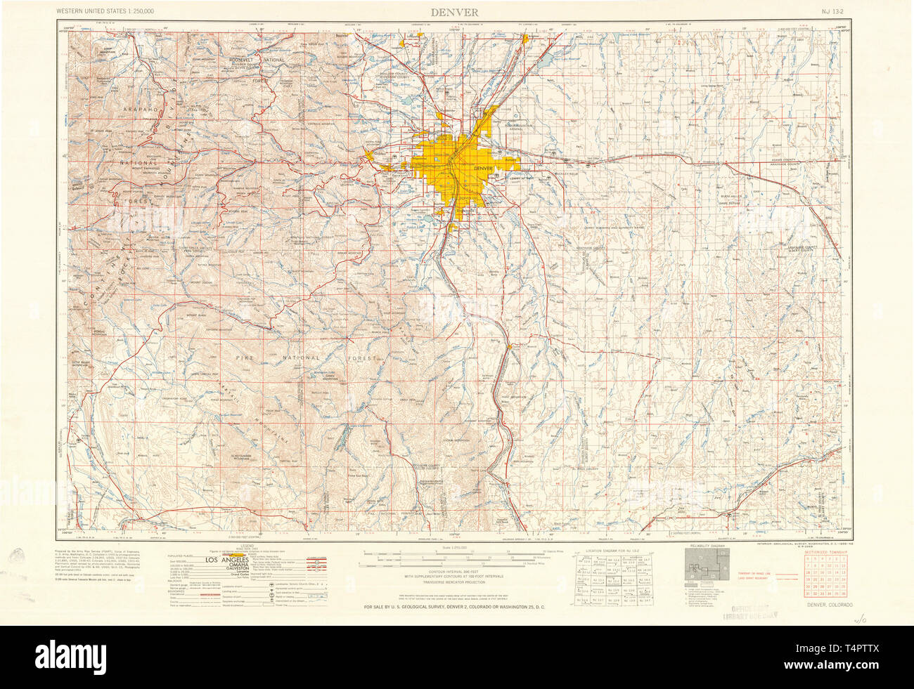 Denver map historical hi-res stock photography and images - Alamy