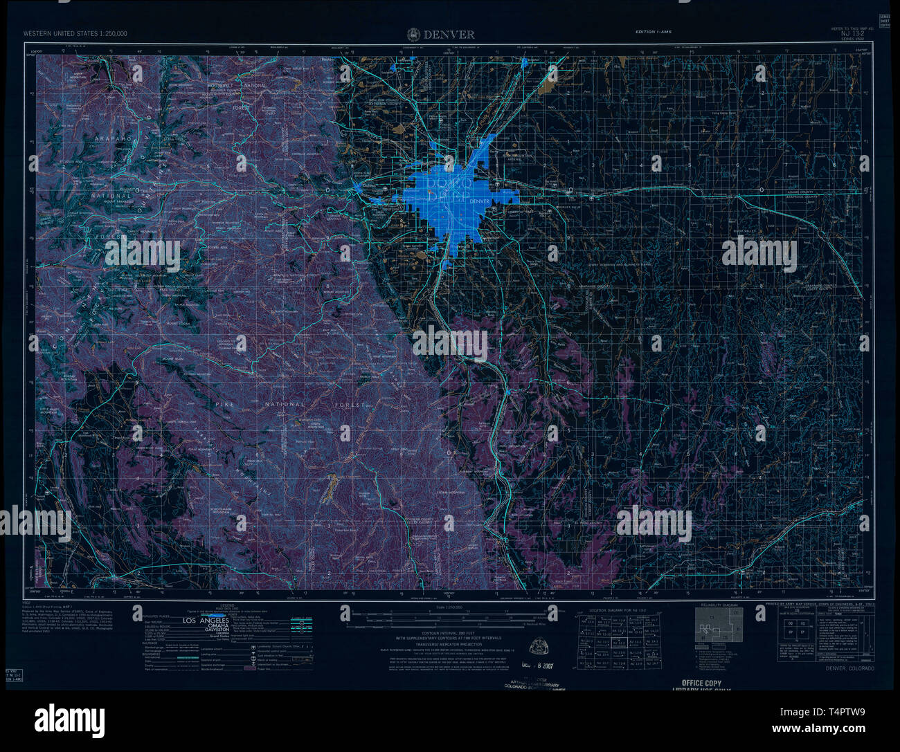 Denver map historical hi-res stock photography and images - Alamy