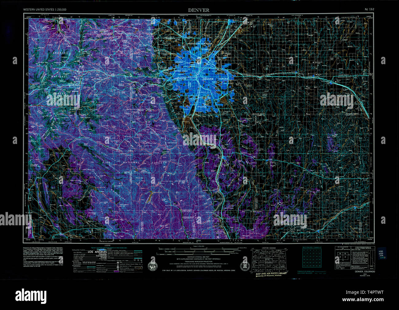 Denver map historical hi-res stock photography and images - Alamy