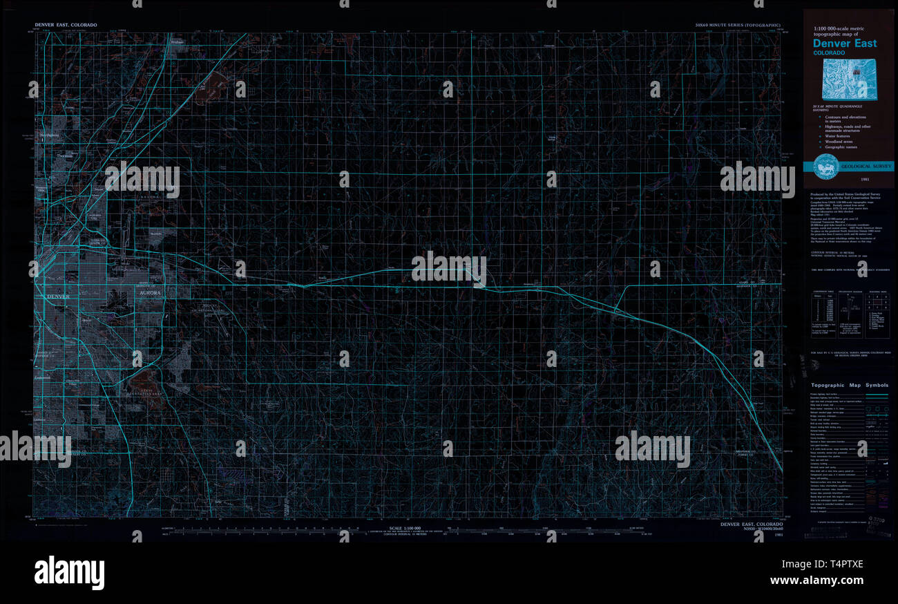 Denver map historical hi-res stock photography and images - Alamy