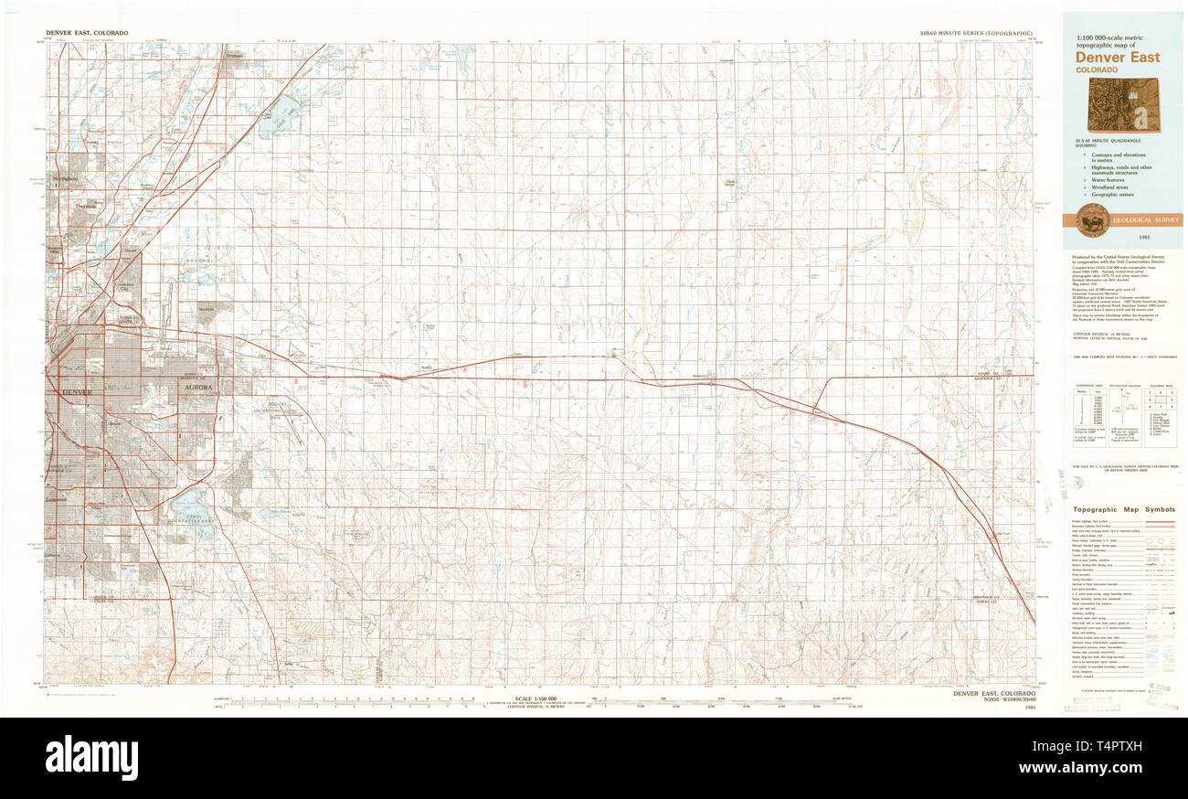 Denver map historical hi-res stock photography and images - Alamy