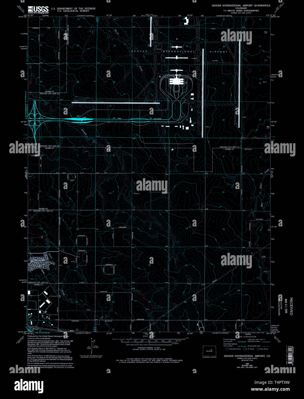 Colorado airport map hi-res stock photography and images - Alamy