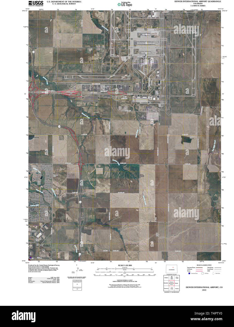 Colorado airport map hi-res stock photography and images - Alamy