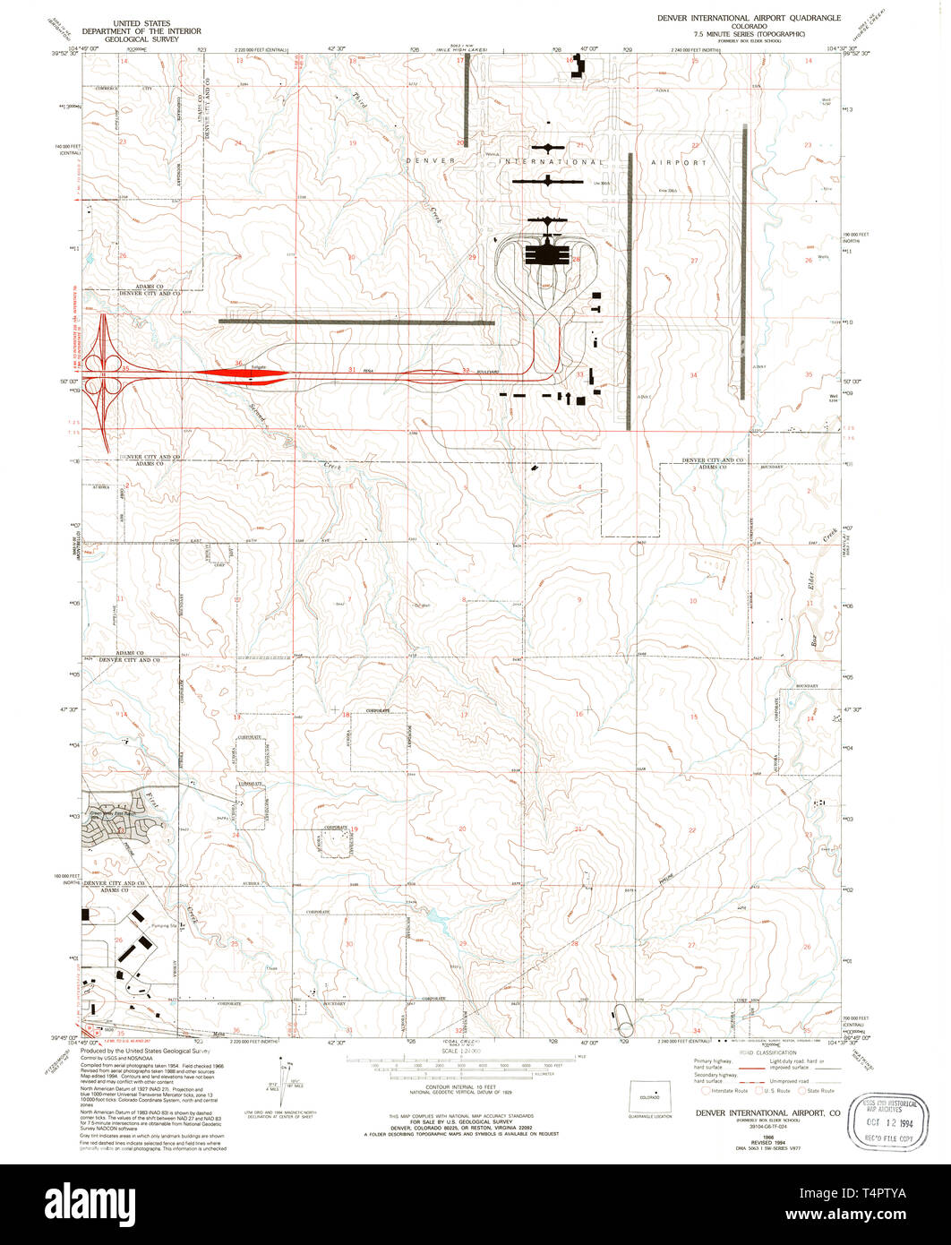 Denver map historical hi-res stock photography and images - Alamy