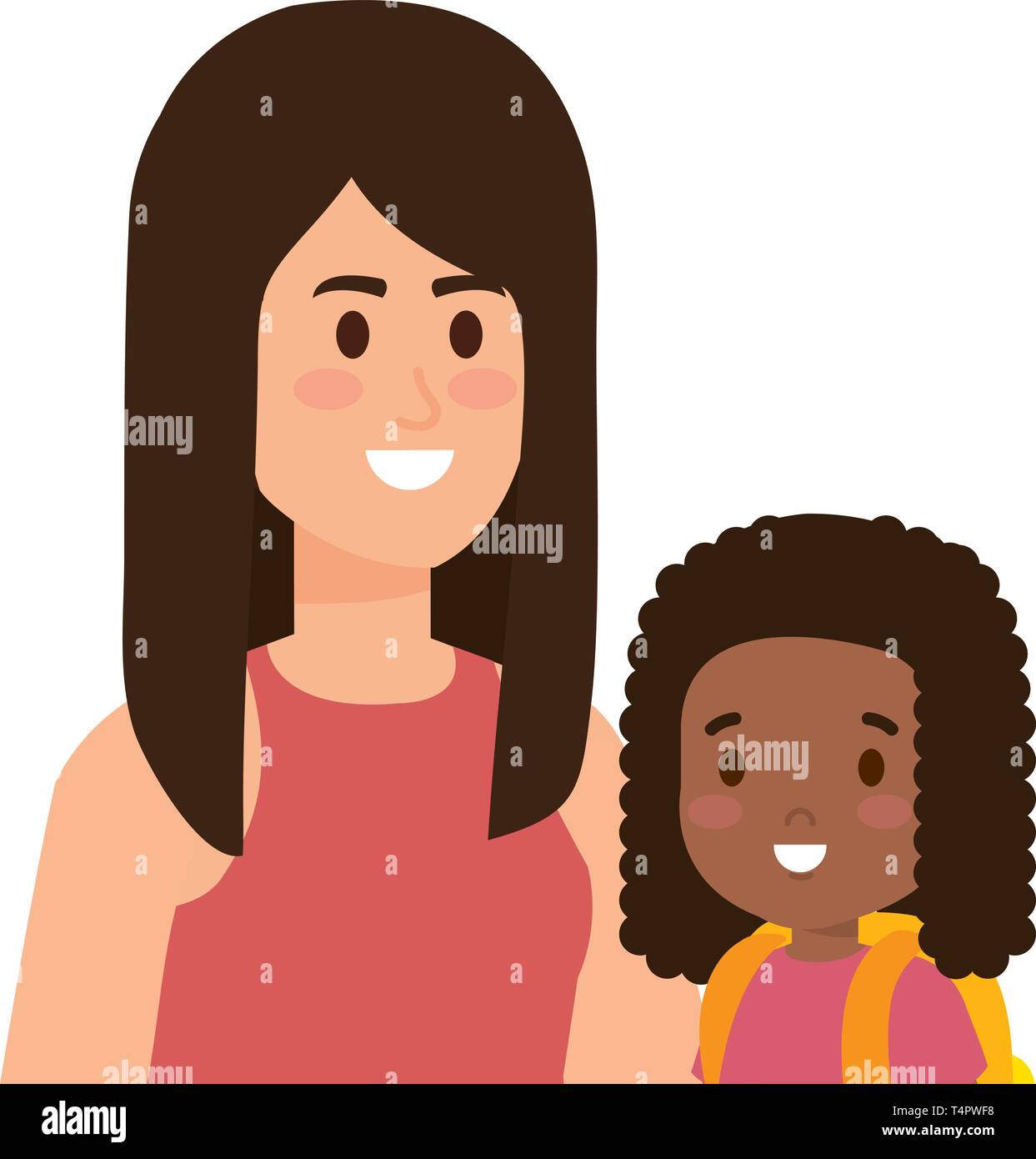 young mother with little daughter Stock Vector Image & Art - Alamy