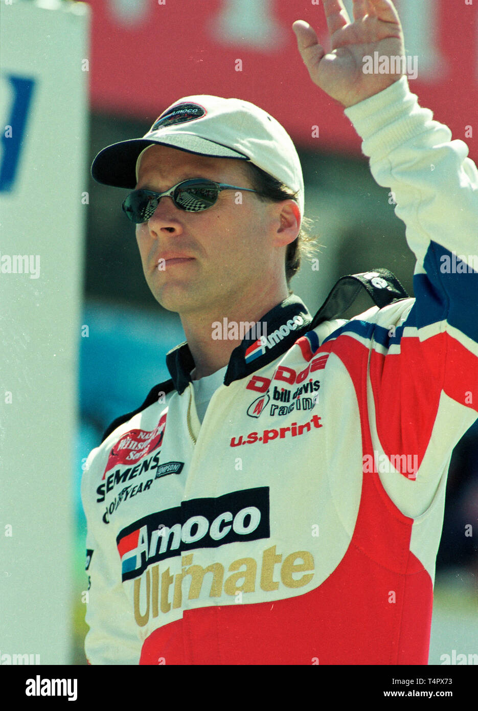 Dave Blaney at driver introductions in the late 1990's Stock Photo - Alamy