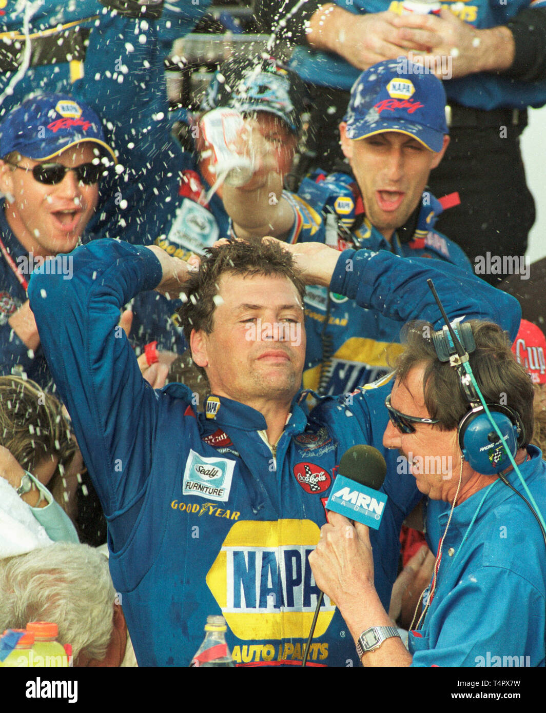 Michael Waltrip celebrates winning the 2001 Daytona 500 Stock Photo - Alamy