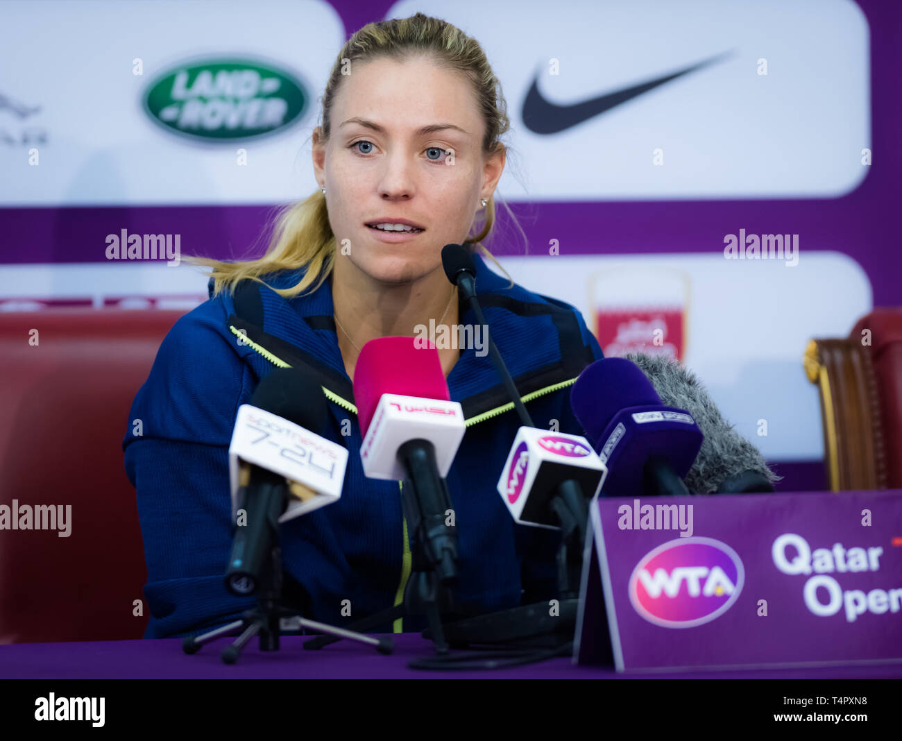 DOHA, QATAR - FEBRUARY 11 : Angelique Kerber of Germany at the 2018 ...