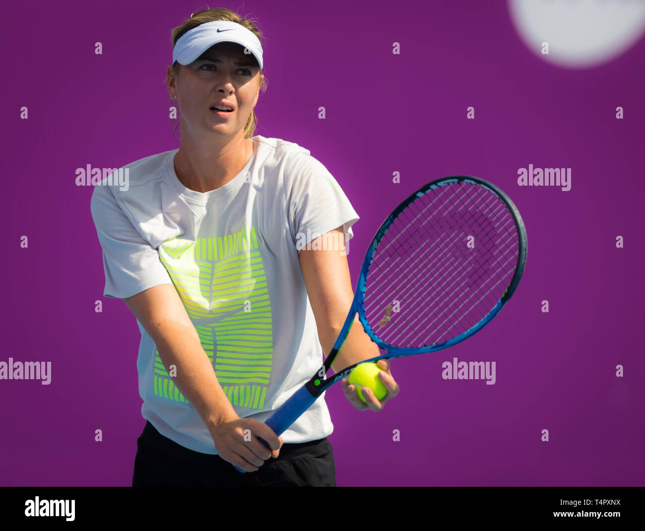 DOHA, QATAR - FEBRUARY 11 : Maria Sharapova of Russia at the 2018 Qatar ...