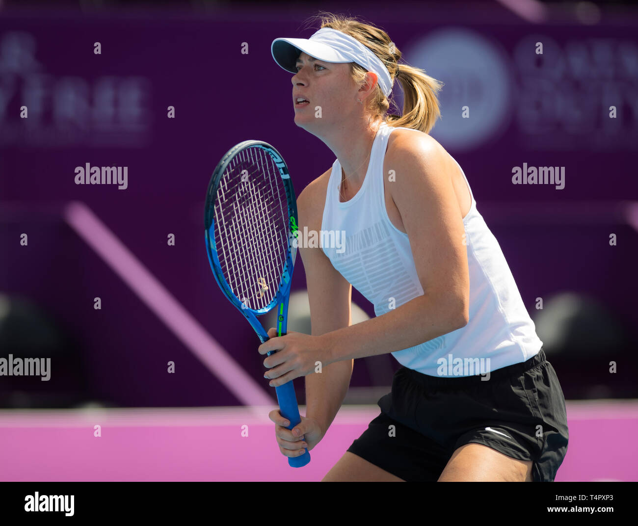 DOHA, QATAR - FEBRUARY 10 : Maria Sharapova of Russia at the 2018 Qatar ...