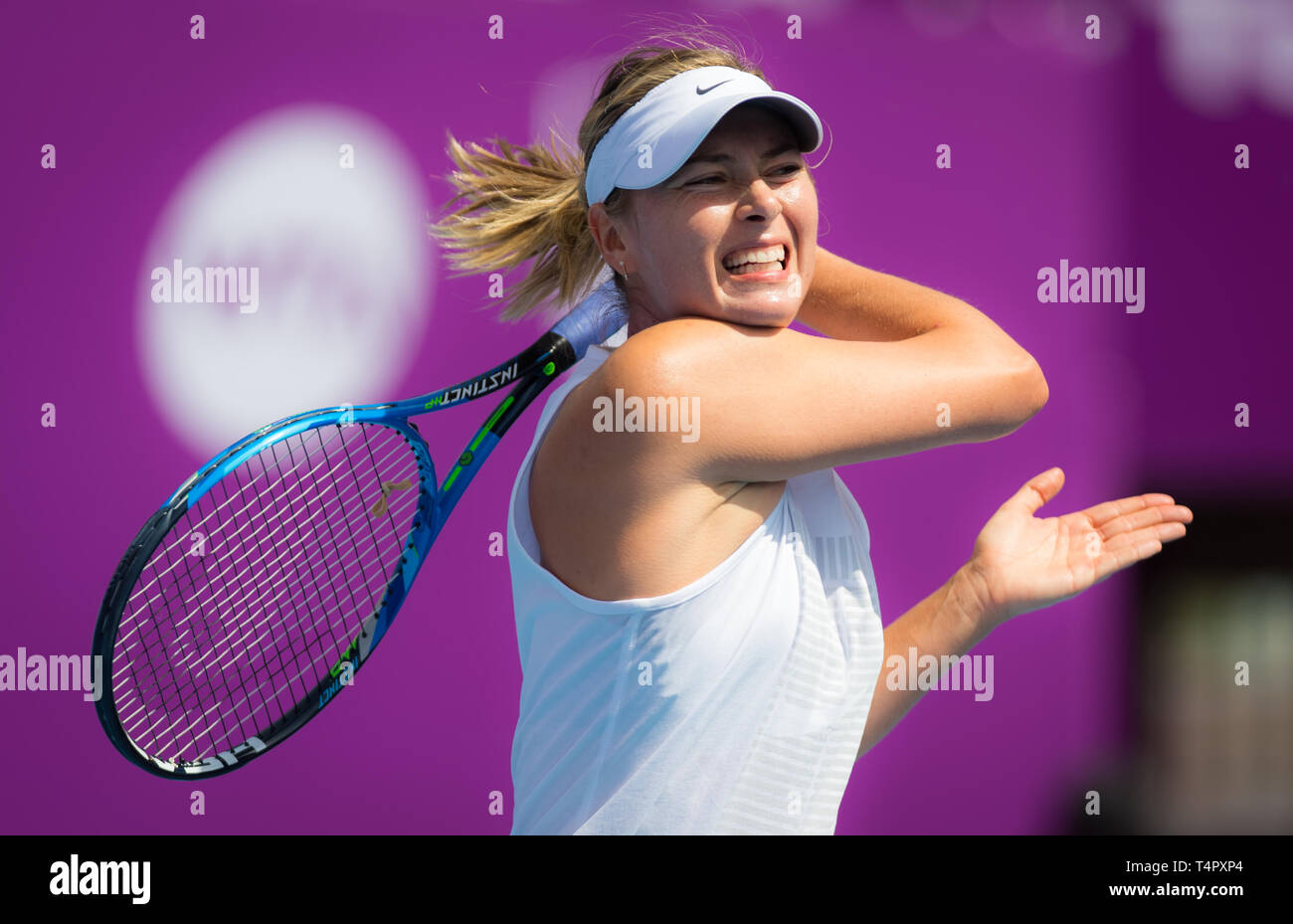 DOHA, QATAR - FEBRUARY 10 : Maria Sharapova of Russia at the 2018 Qatar ...