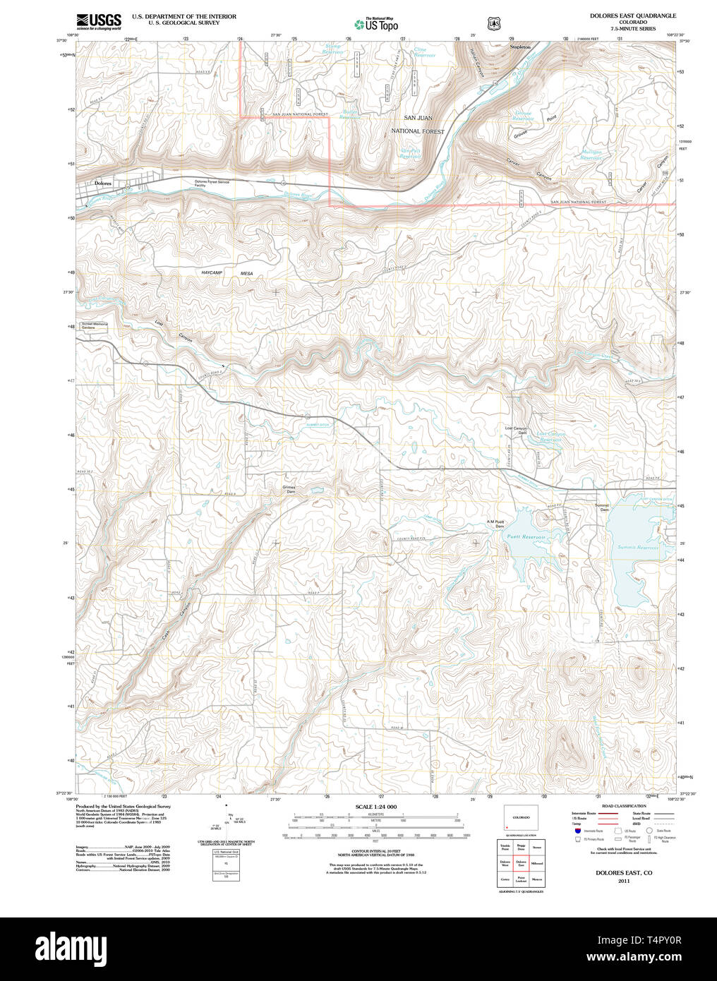 Dolores colorado map hi-res stock photography and images - Alamy