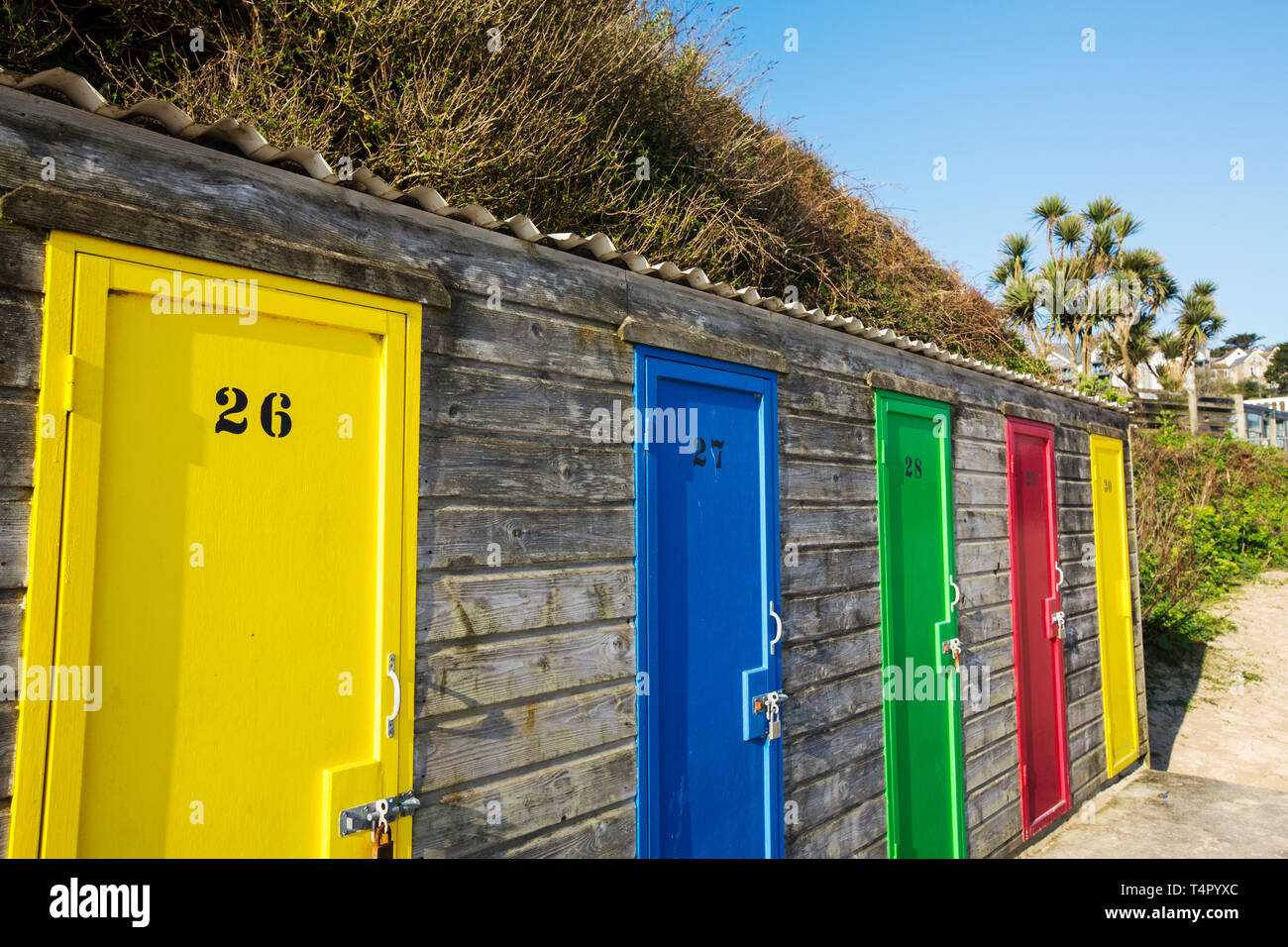 Beach huts in St Ives, Cornwall, UK Stock Photo - Alamy