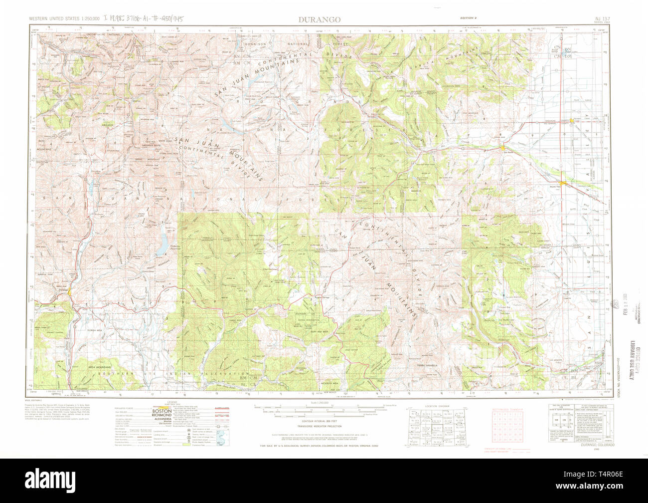 Durango colorado map hi-res stock photography and images - Alamy