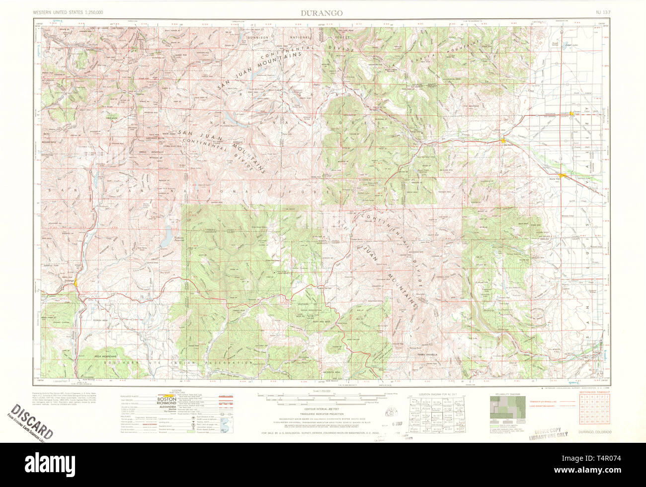 Durango colorado map hi-res stock photography and images - Alamy