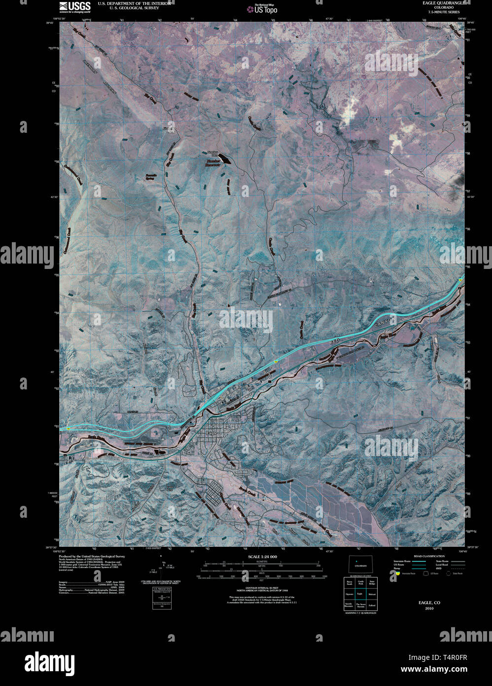 Eagle colorado map hi-res stock photography and images - Alamy