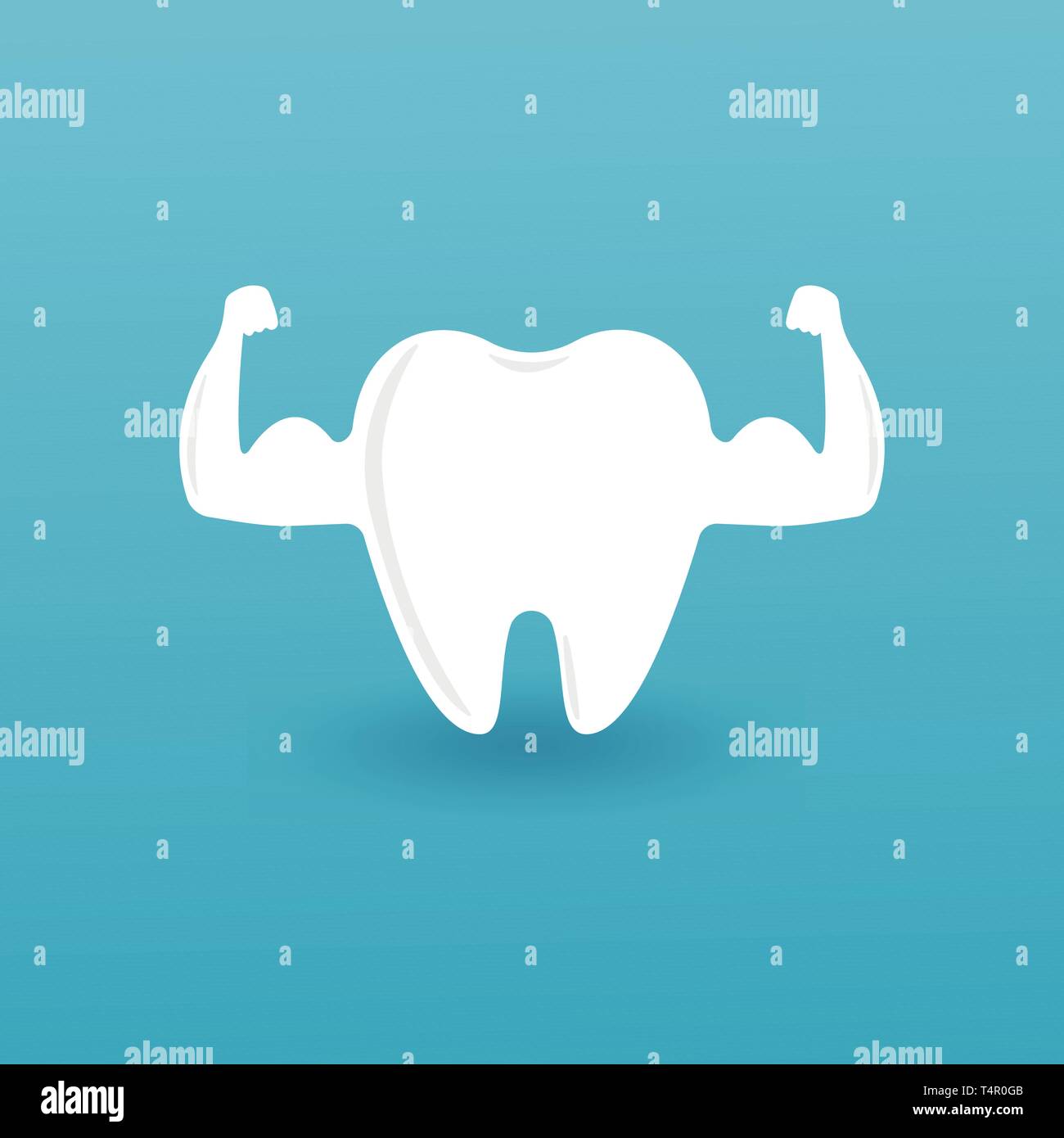 Cartoon strong healthy tooth hi-res stock photography and images - Alamy
