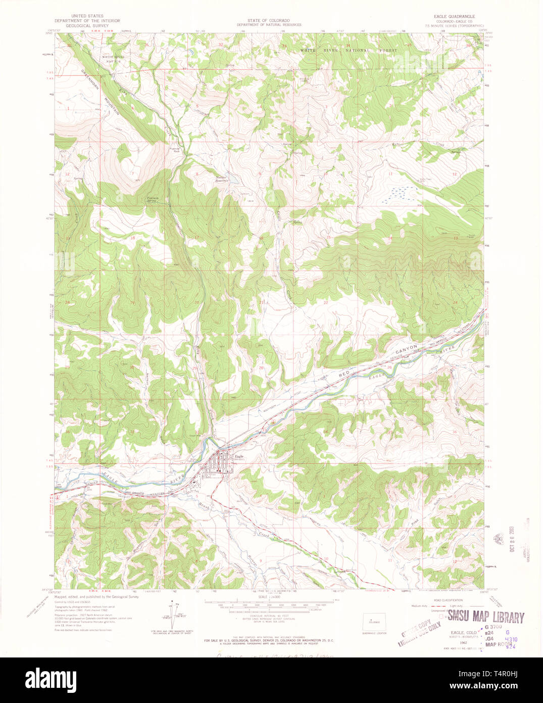 Eagle colorado map hi-res stock photography and images - Alamy