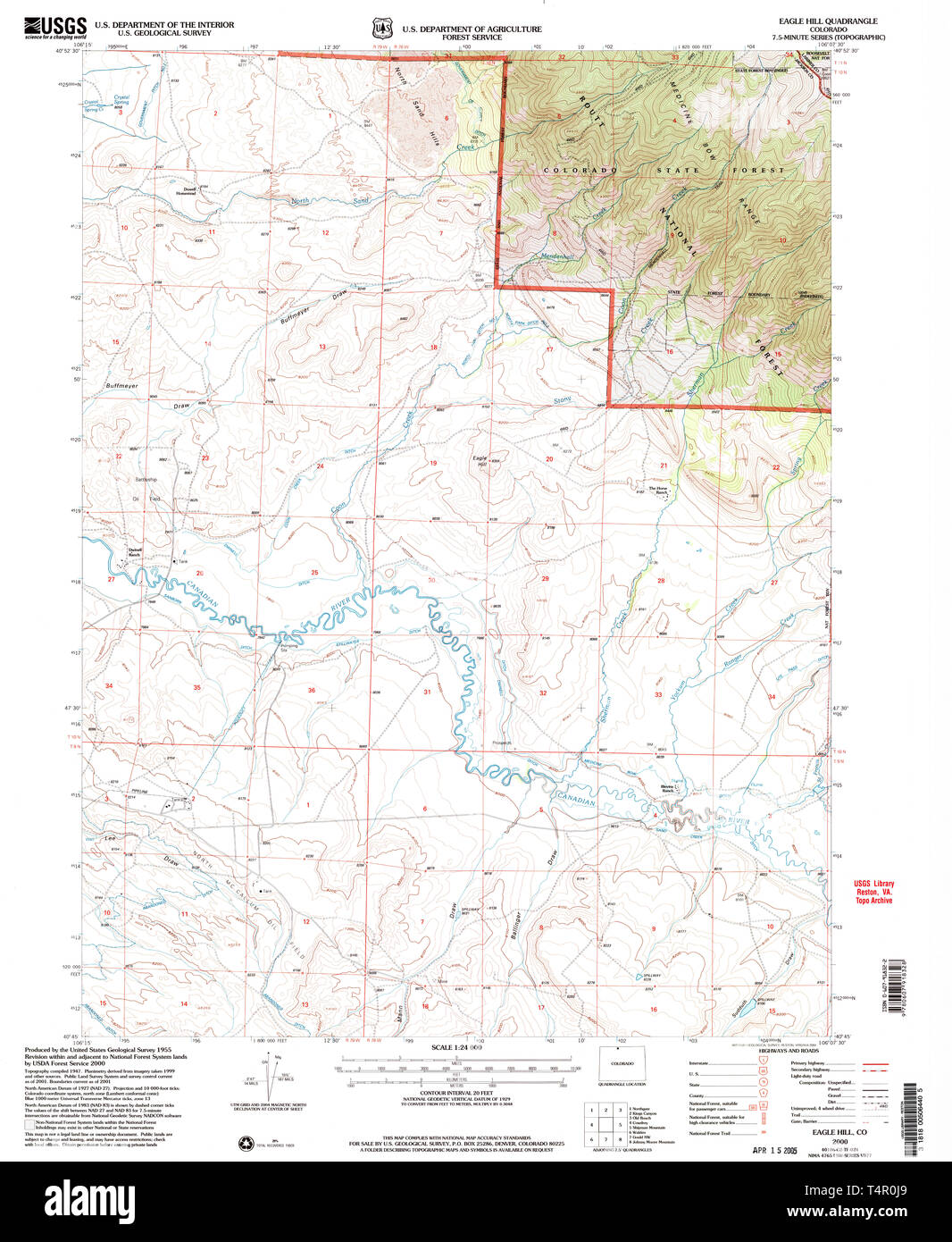Eagle colorado map hi-res stock photography and images - Alamy