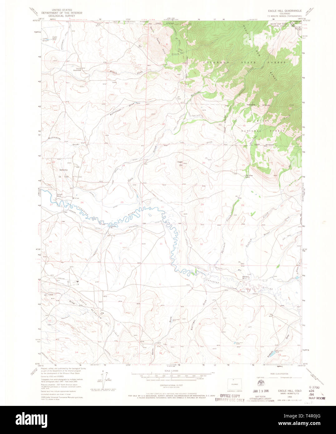 Eagle colorado map hi-res stock photography and images - Alamy