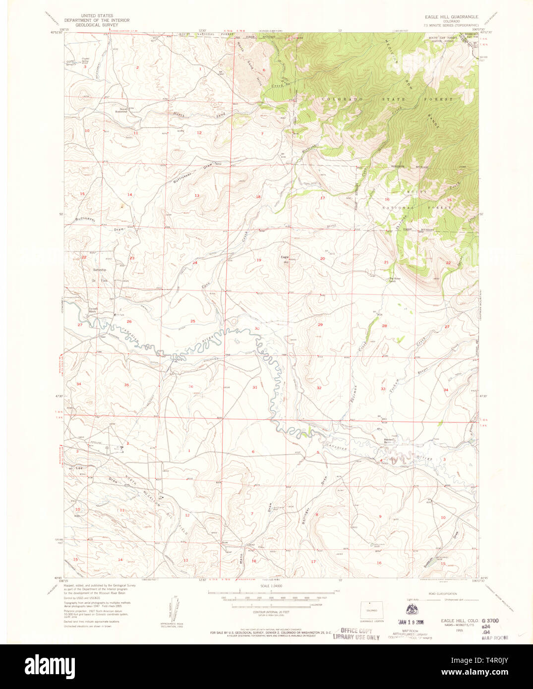 Eagle colorado map hi-res stock photography and images - Alamy