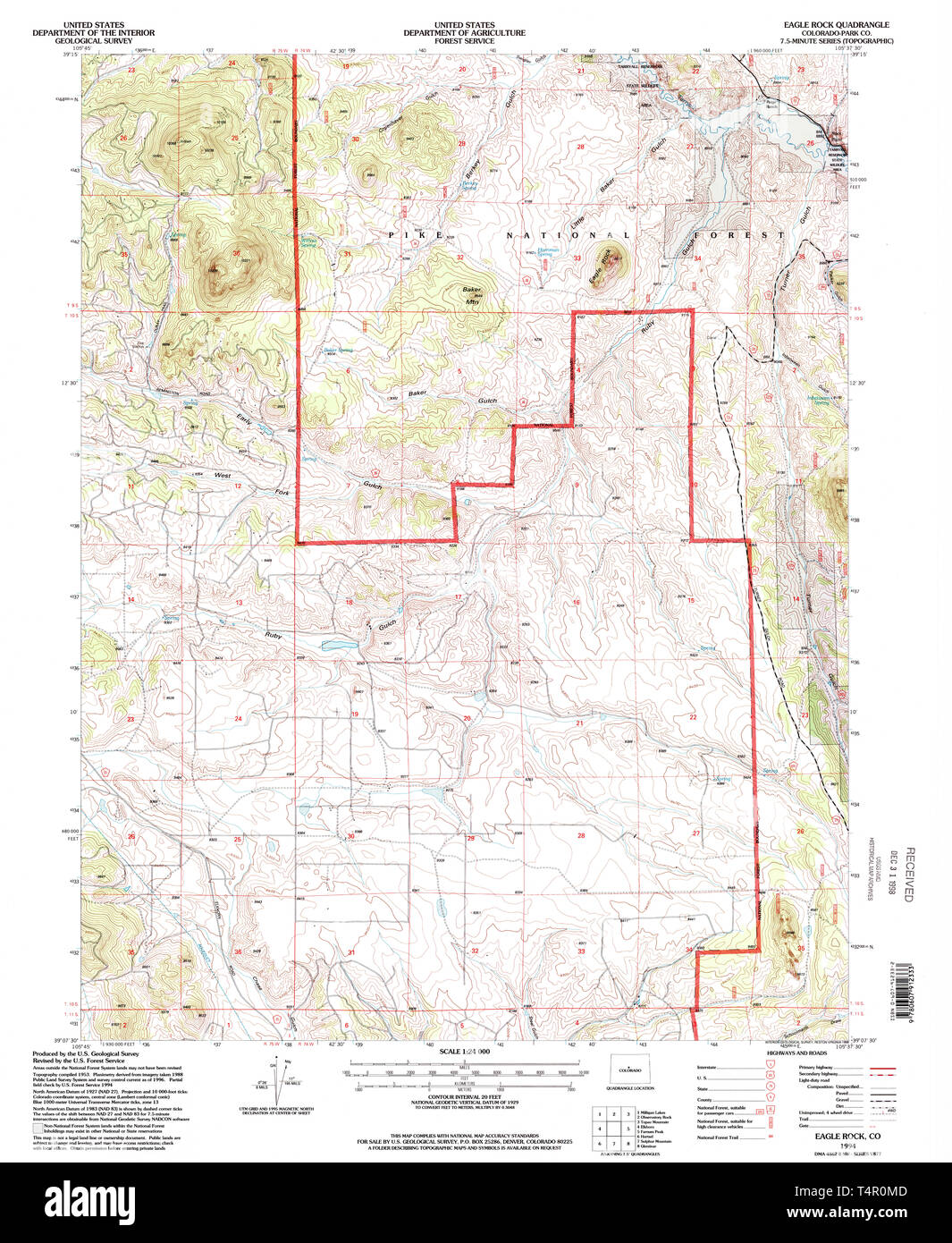 Eagle colorado map hi-res stock photography and images - Alamy