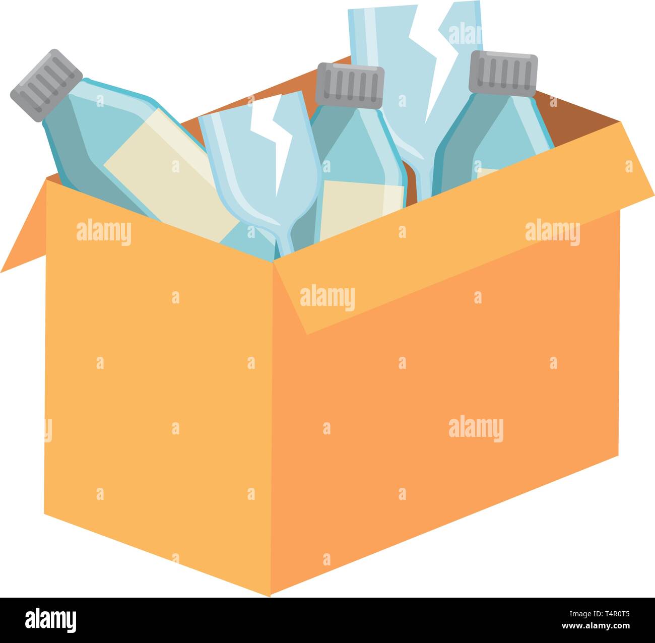 box carton with glass bottles Stock Vector Image & Art - Alamy