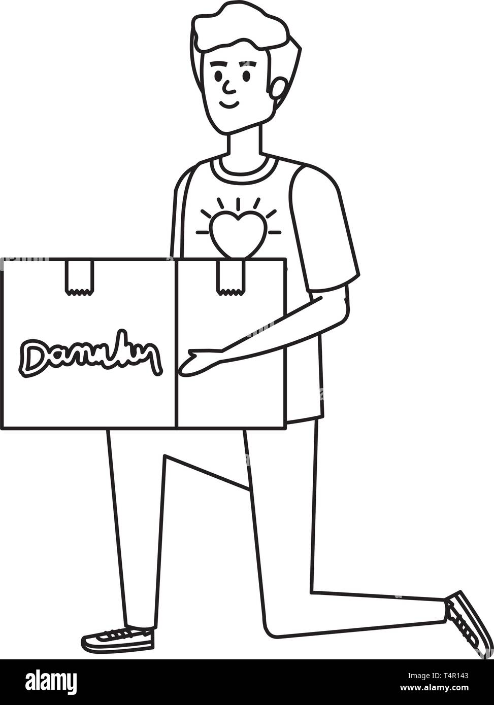 Box donations Black and White Stock Photos & Images - Alamy