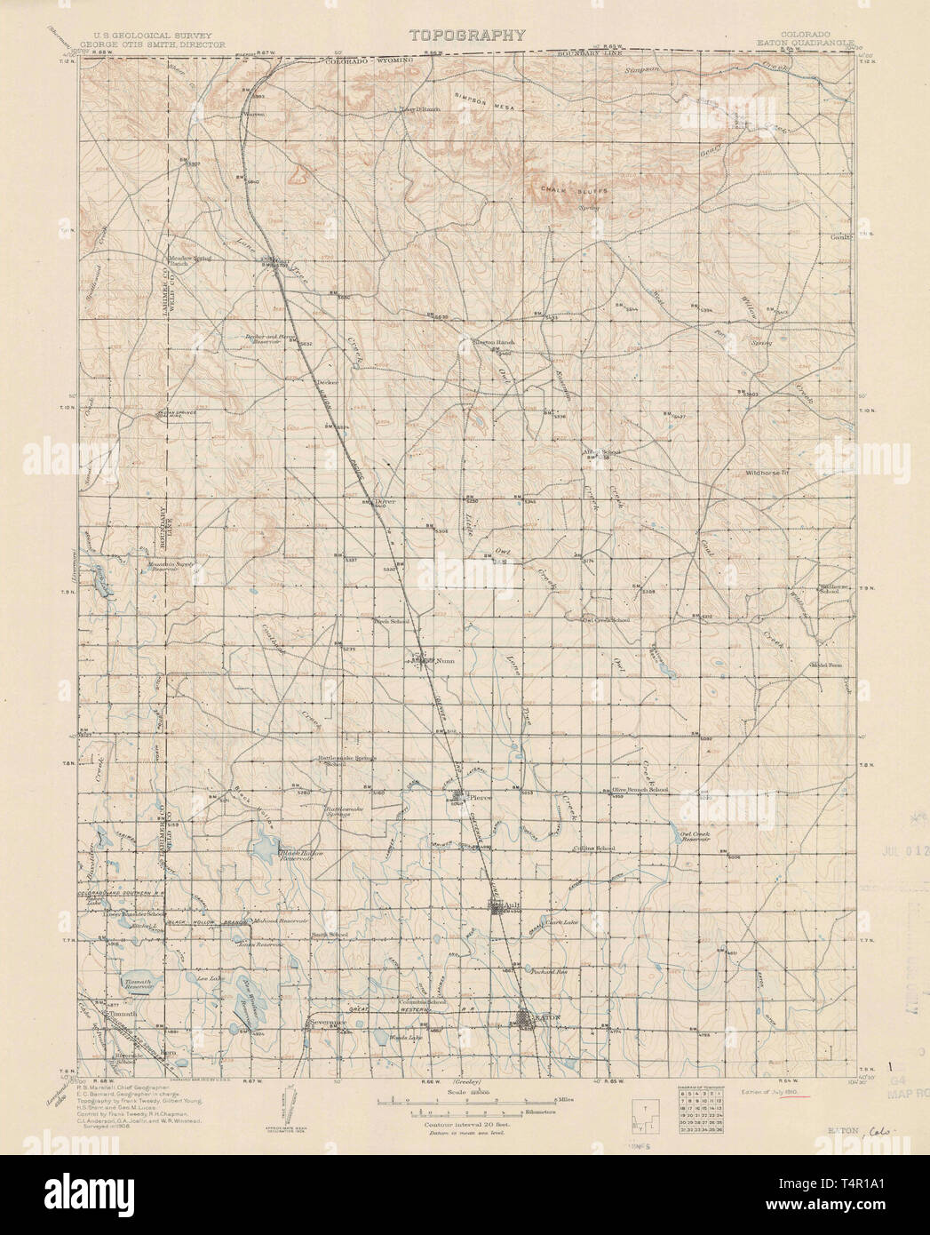 Map of colorado 1910 hi-res stock photography and images - Alamy
