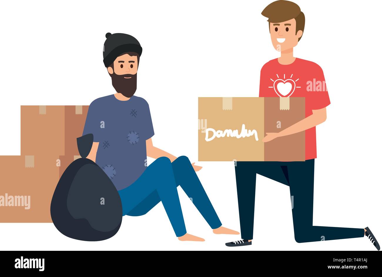 Homeless person boxes Stock Vector Images - Alamy